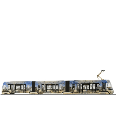 Model nízkopodlažní tramvaje Škoda 15T (H0) Vánoční tramvaj | Fanshop DPP